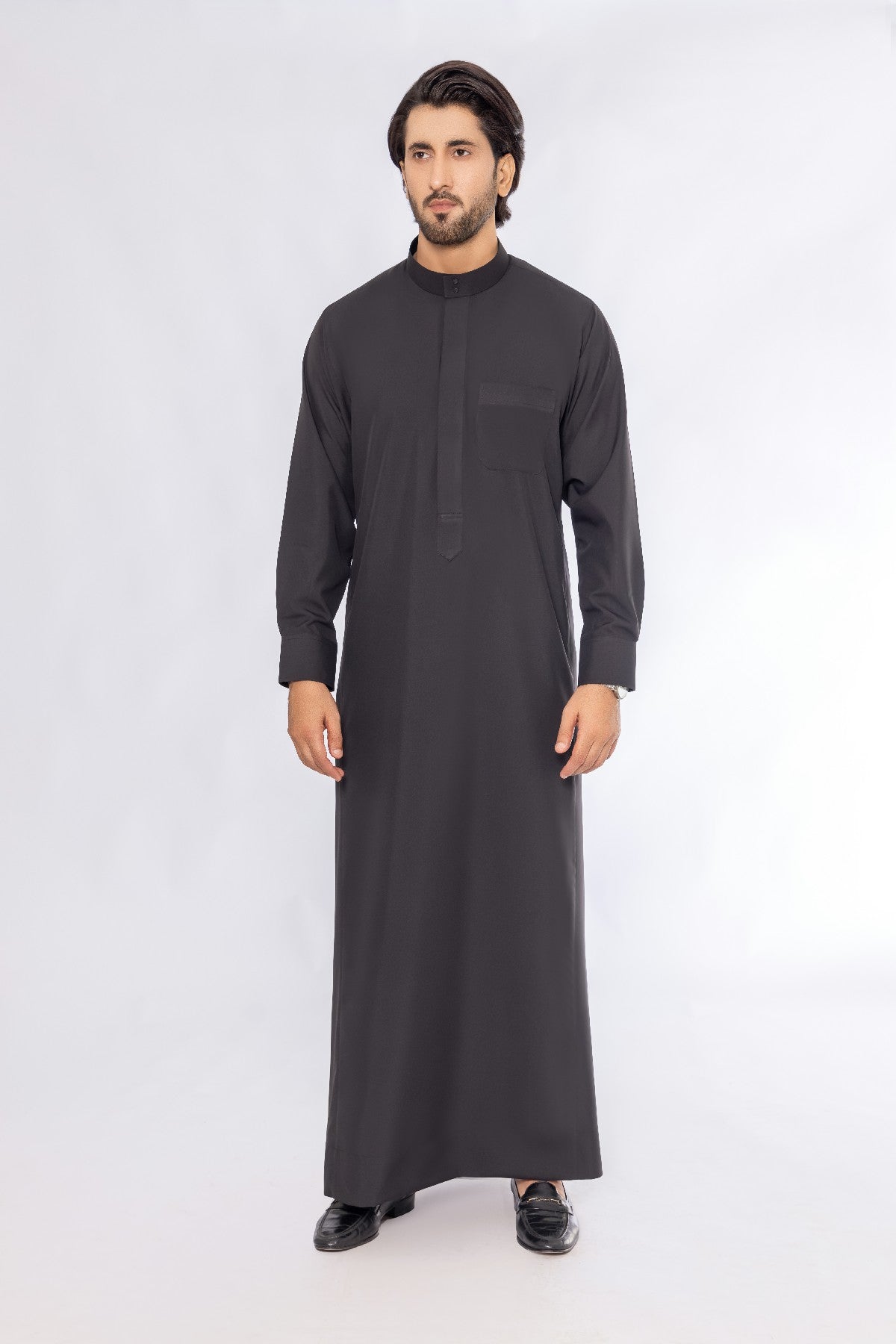 Plain Black Saudi Thobe